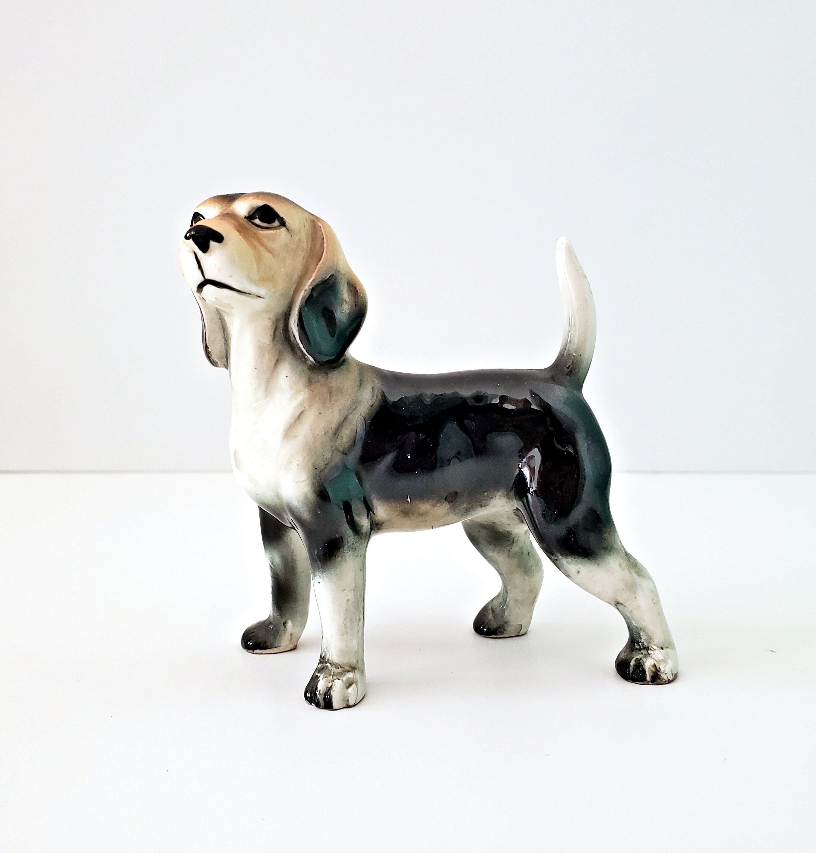 Miniature Beagle Dog Porcelain Figurine, Souvenir of Chadron Nebraska ...