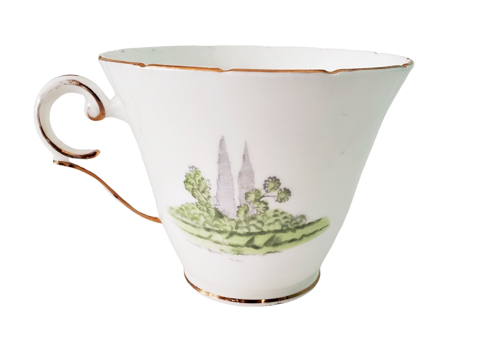 Vintage English Teacup and Saucer by Wellington, Delicate Bone China ...