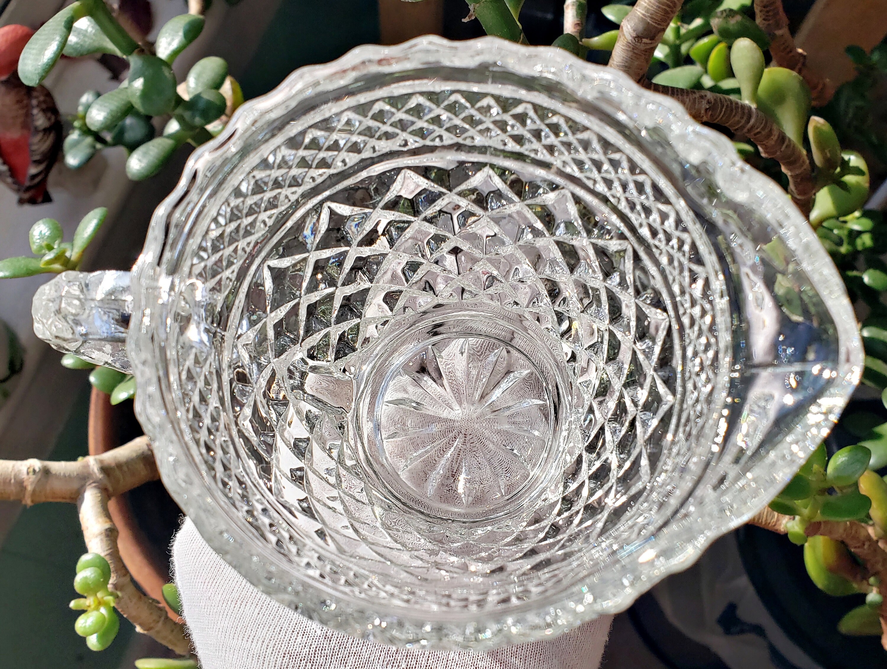 ANCHOR HOCKING WEXFORD Pattern Creamer, Mid-century Modern Glass ...