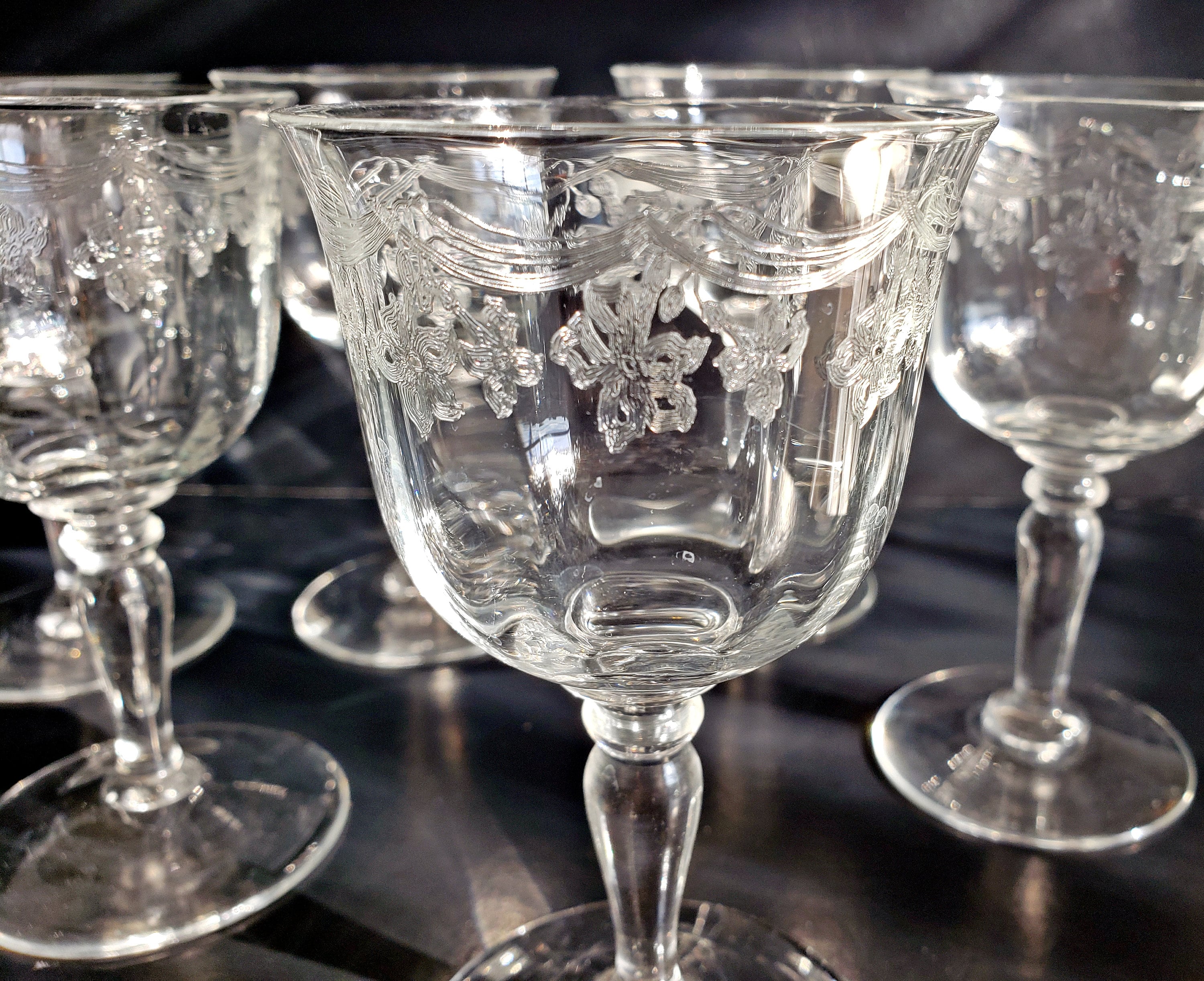 TIFFIN-FRANCISCAN Cordial Glasses Set of 6, TIF84 Pattern, Vintage ...