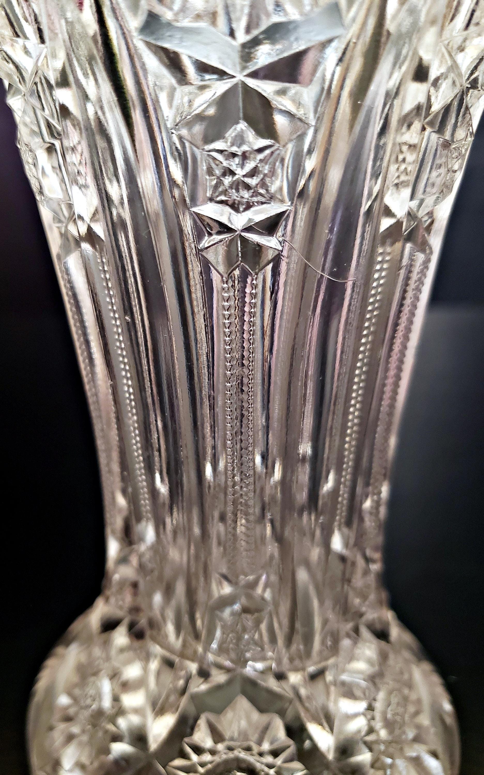 Antique Heisey EAPG Vase: Beaded Panel Sunburst Pattern, 1898-1912 - Etsy
