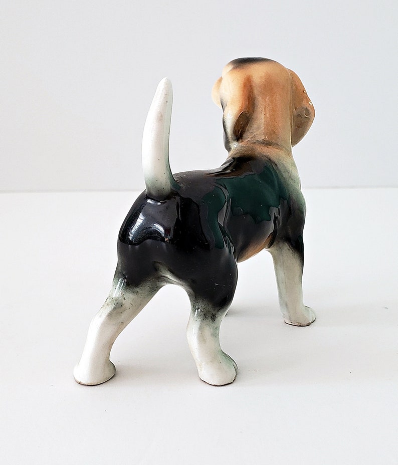 Miniature Beagle Dog Porcelain Figurine, Souvenir of Chadron Nebraska ...