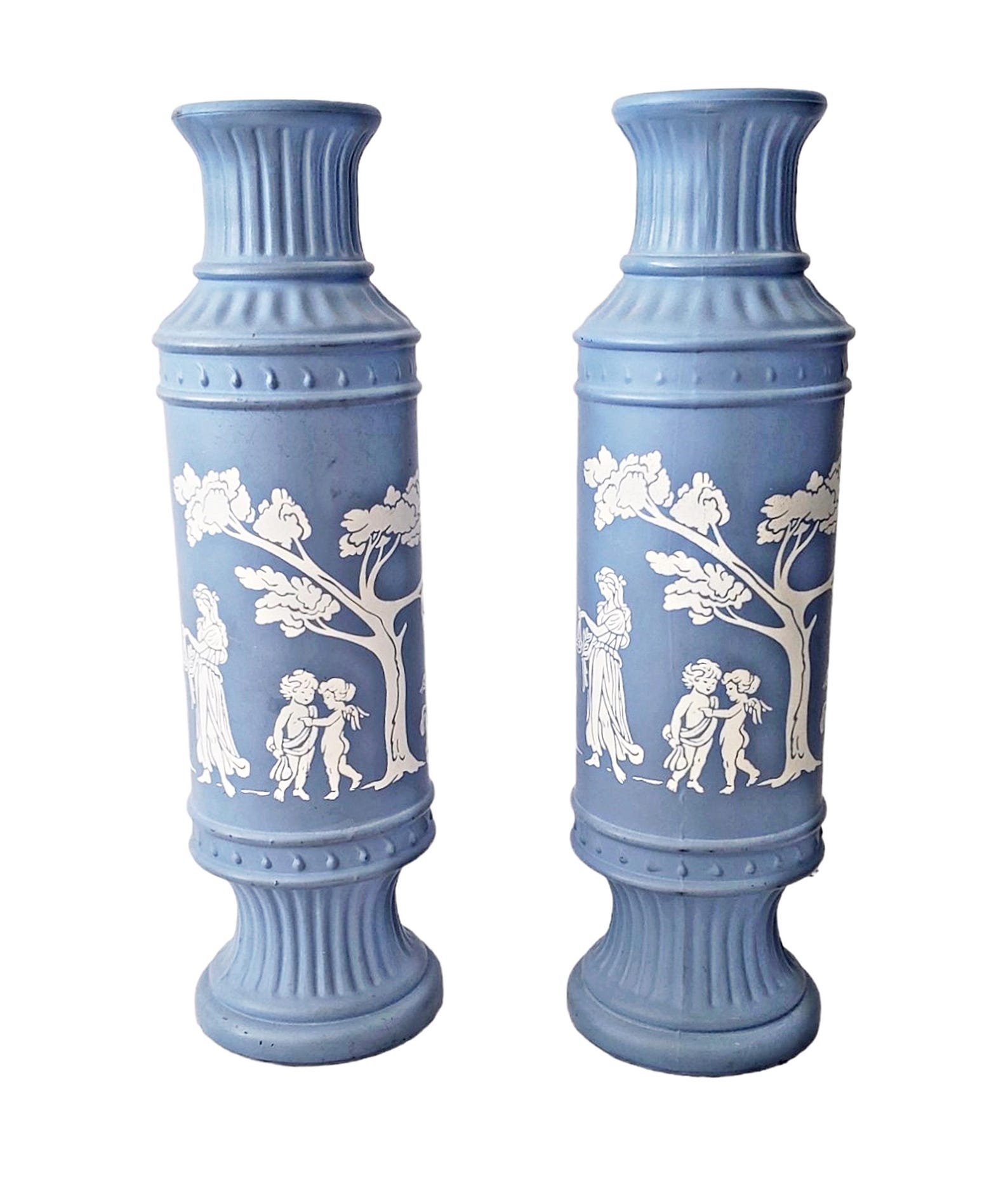 Vintage Avonshire Blue Perfume Bottles: Greek Mythology Decor, Set of 2 ...