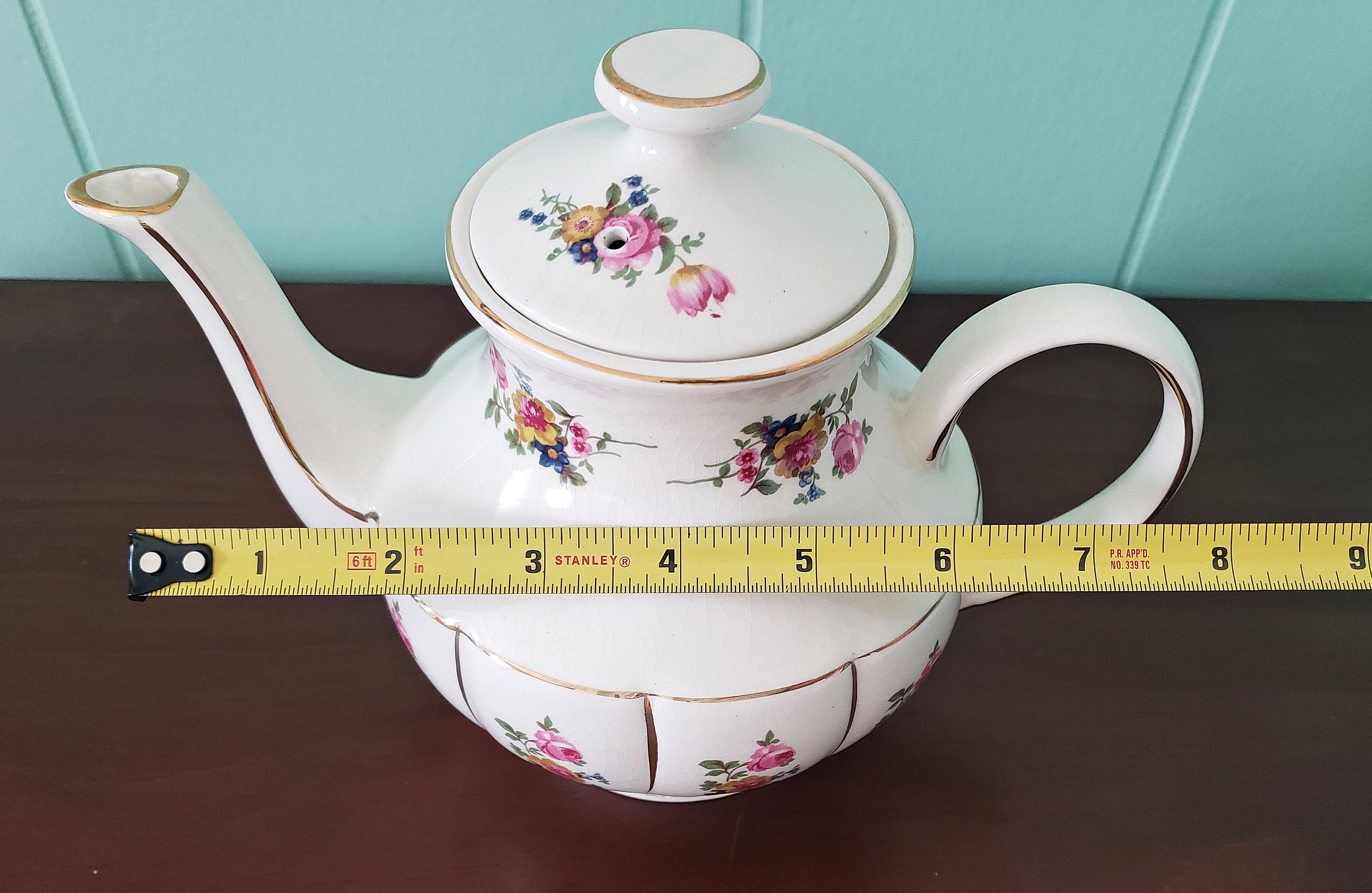 Vintage ARTHUR WOOD TEAPOT, Sweet Bouquets Pattern, 5584, English Earthenware, Collectible ...