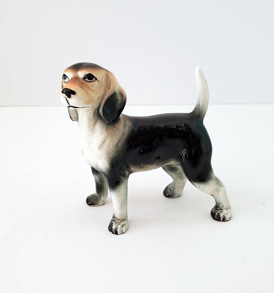Miniature Beagle Dog Porcelain Figurine, Souvenir of Chadron Nebraska ...