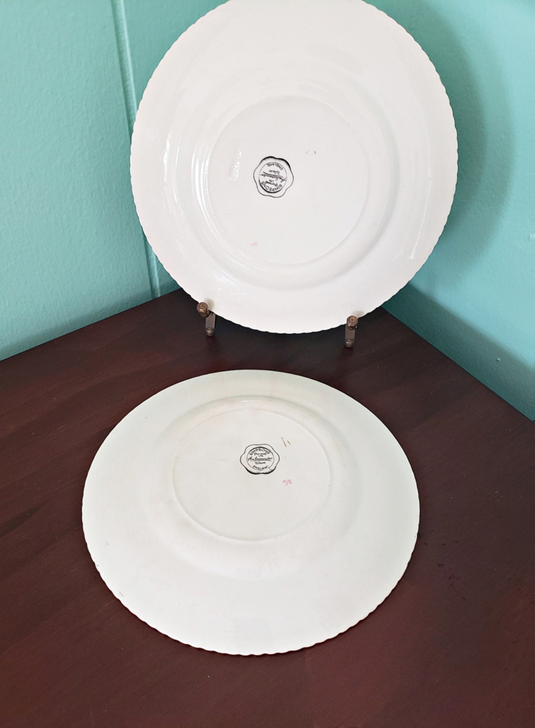 SIMPSONS Pottery Bread and Butter Plates Replacement, Hampton Court ...