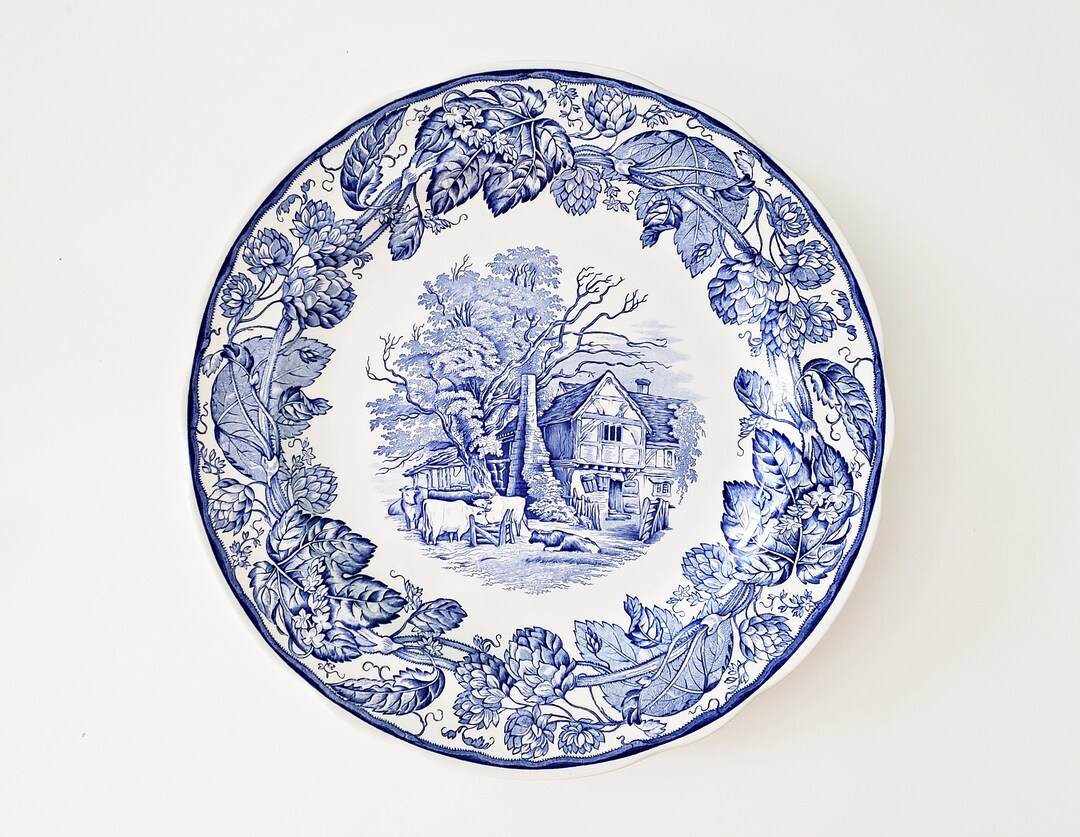 SPODE Blue Room Collection Rural Scene Dinner Plate, Collectible ...