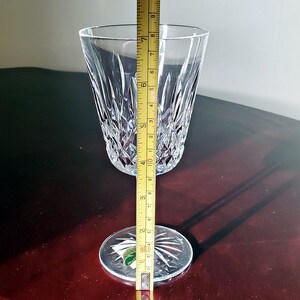 WATERFORD LISMORE Pattern Crystal Water Goblet, Wine Glass, Blown ...