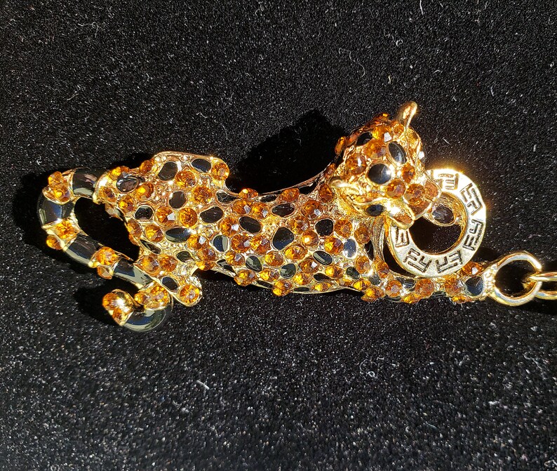 GENUINE EFFY Signature Panther Gold Tone Designer Key Chain - Etsy