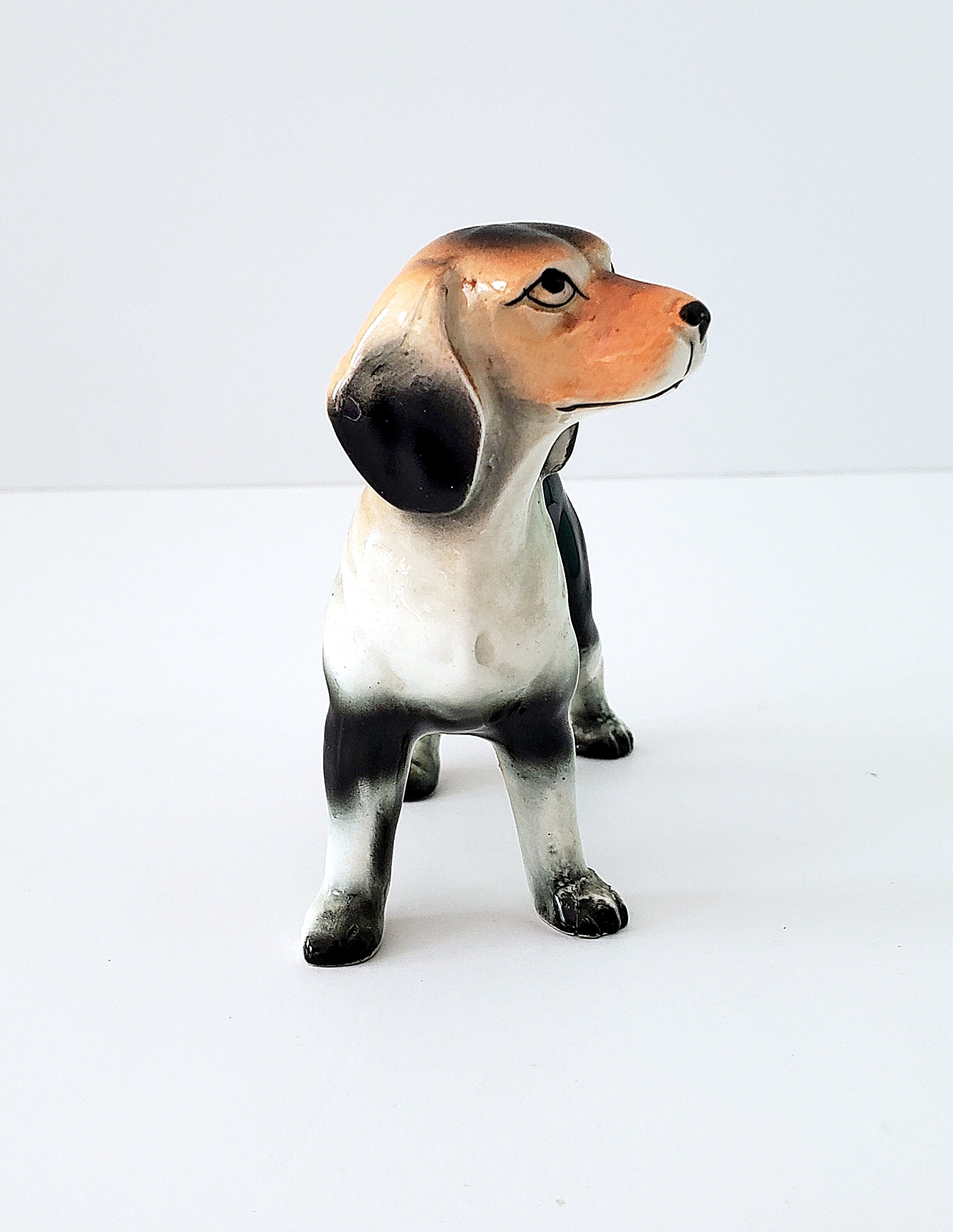Miniature Beagle Dog Porcelain Figurine, Souvenir of Chadron Nebraska ...