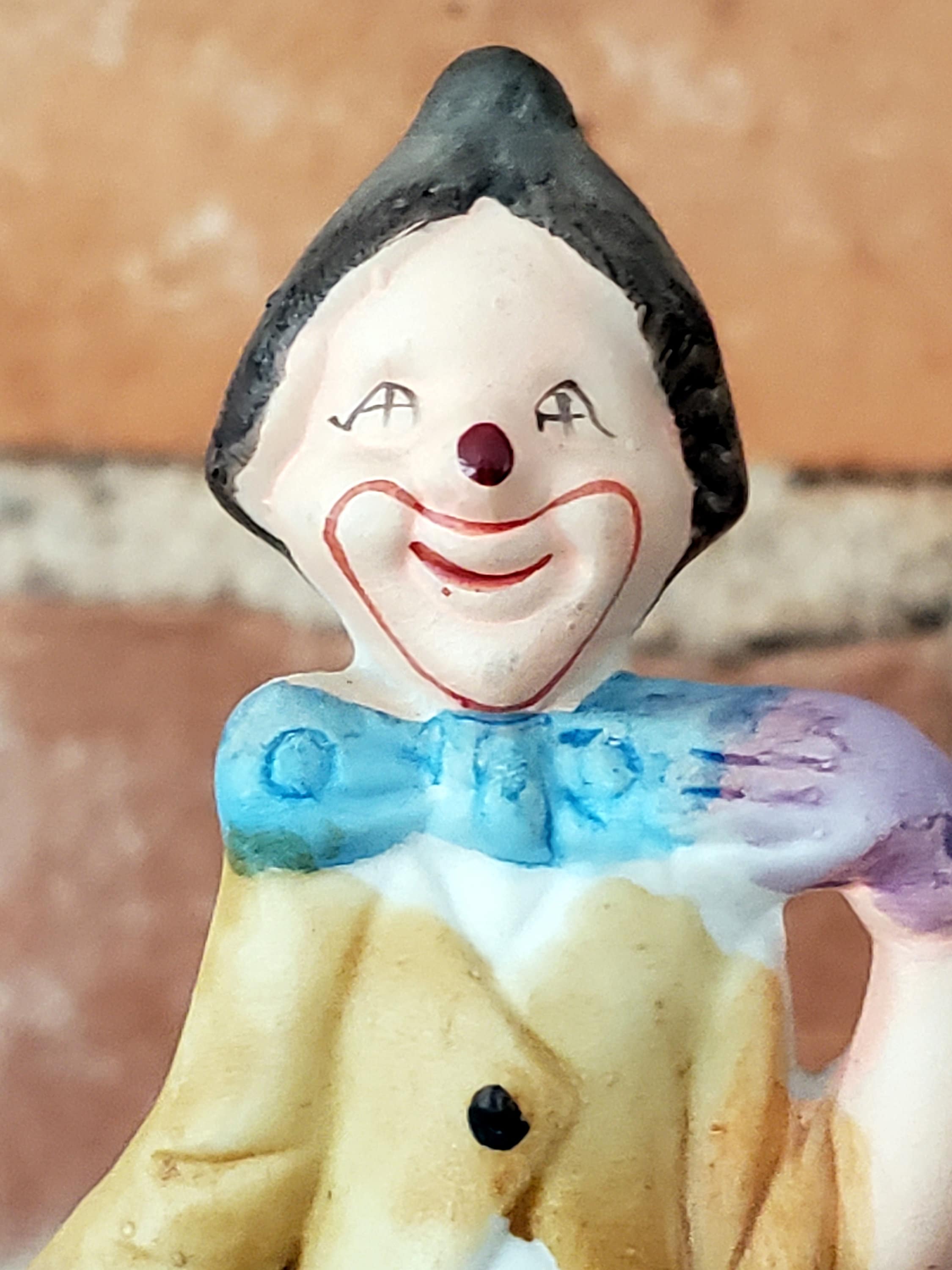 Vintage Ceramic Happy Clown Bell Figurine, Hand-painted Bell With Clown ...