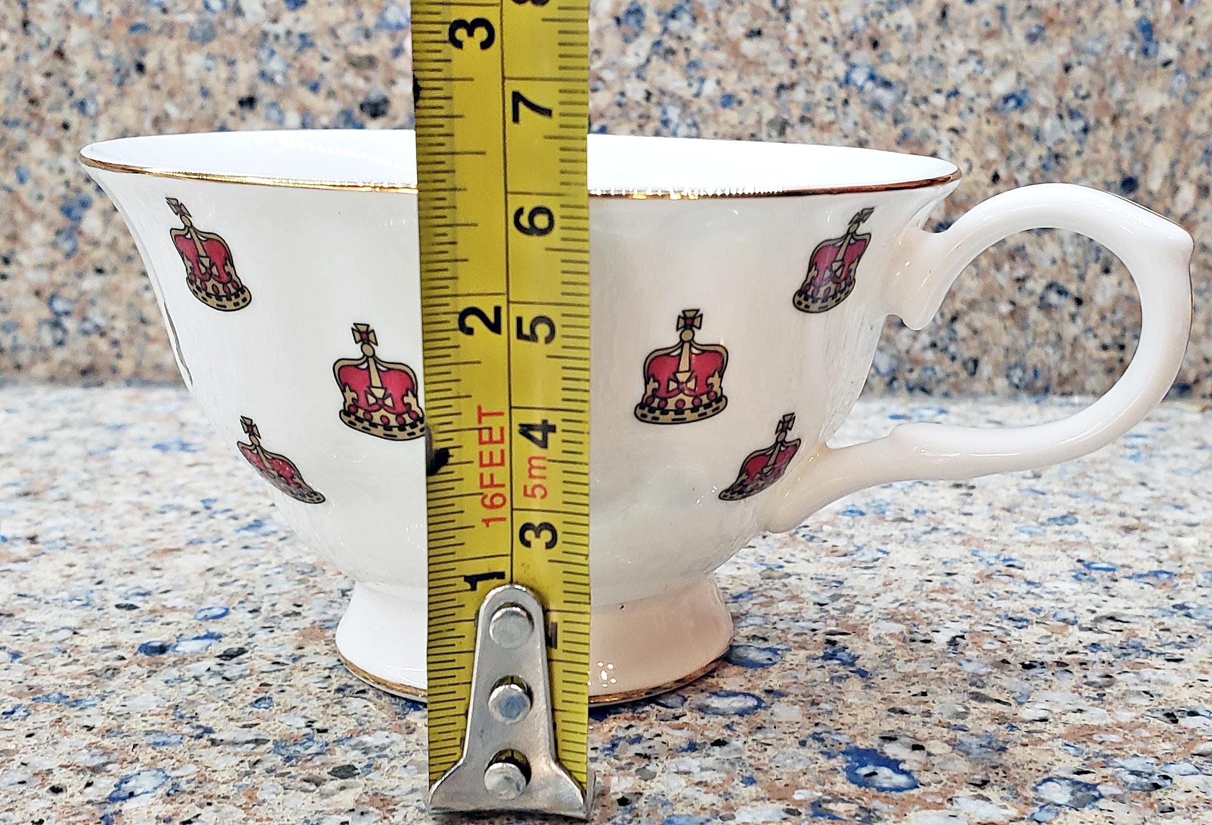 Edwardian Collection English Porcelain Teacup & Saucer – Regal Red ...