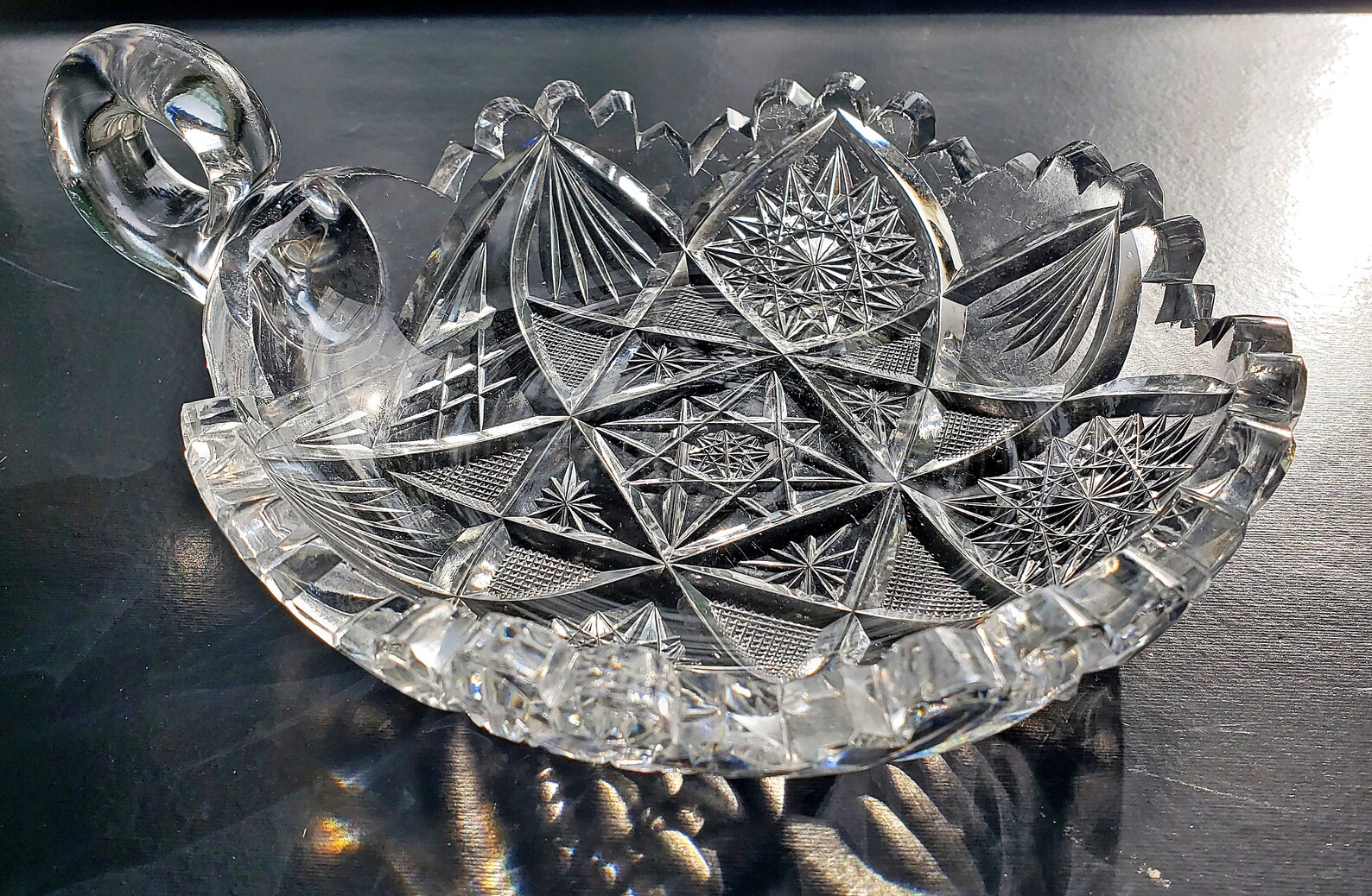 ABP NAPPY, American Brilliant Period Crystal Cut Glass by Ohio Cut ...