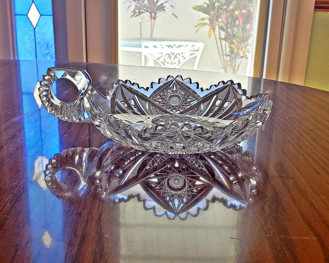 ABP Nappy American Brilliant Period Cut Crystal, Small Round Dish With ...