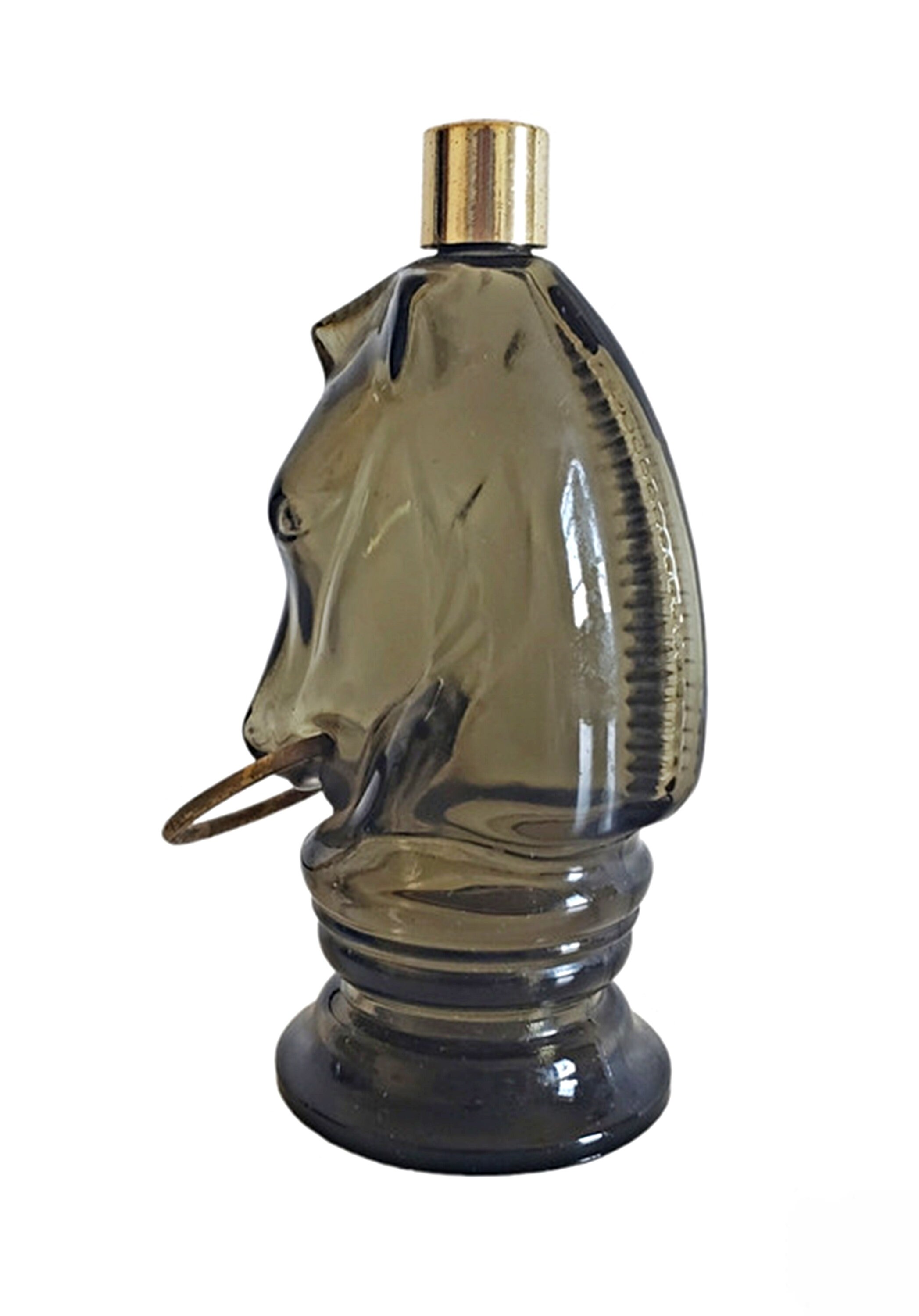 AVON HORSE HEAD Collectible Perfume Bottle, Brown-green Glass ...