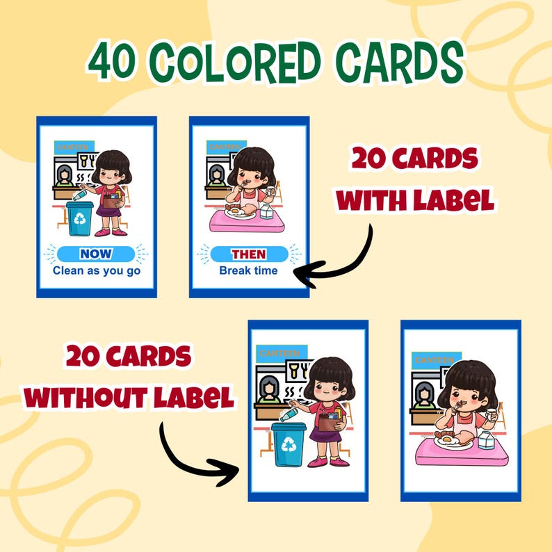 Now and Then Speech Therapy Flashcards for Speech Delay Autism Learning ...