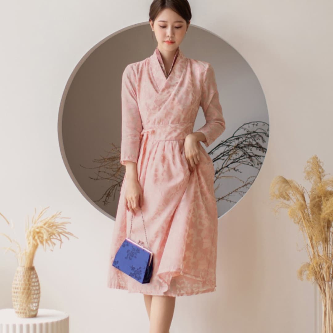 Korean Modern Hanbok Dress Set for Women Korea Traditional Style Midi ...