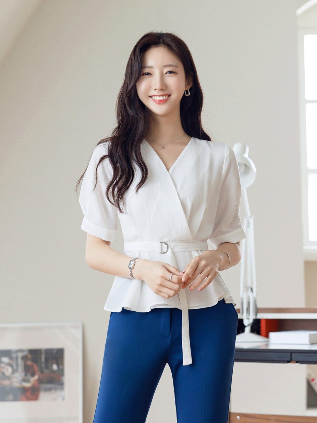 Elegant Formal Office Blouse Korean Style Women Blouse CLT0379 - Etsy