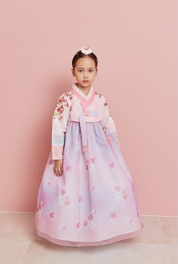Rose of Sharon Girl's Hanbok for First Birthday Dohl | Etsy