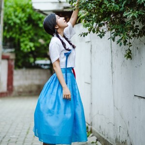 Handmade Modern Hanbok Linen Wrap Blouse for Women Korean - Etsy