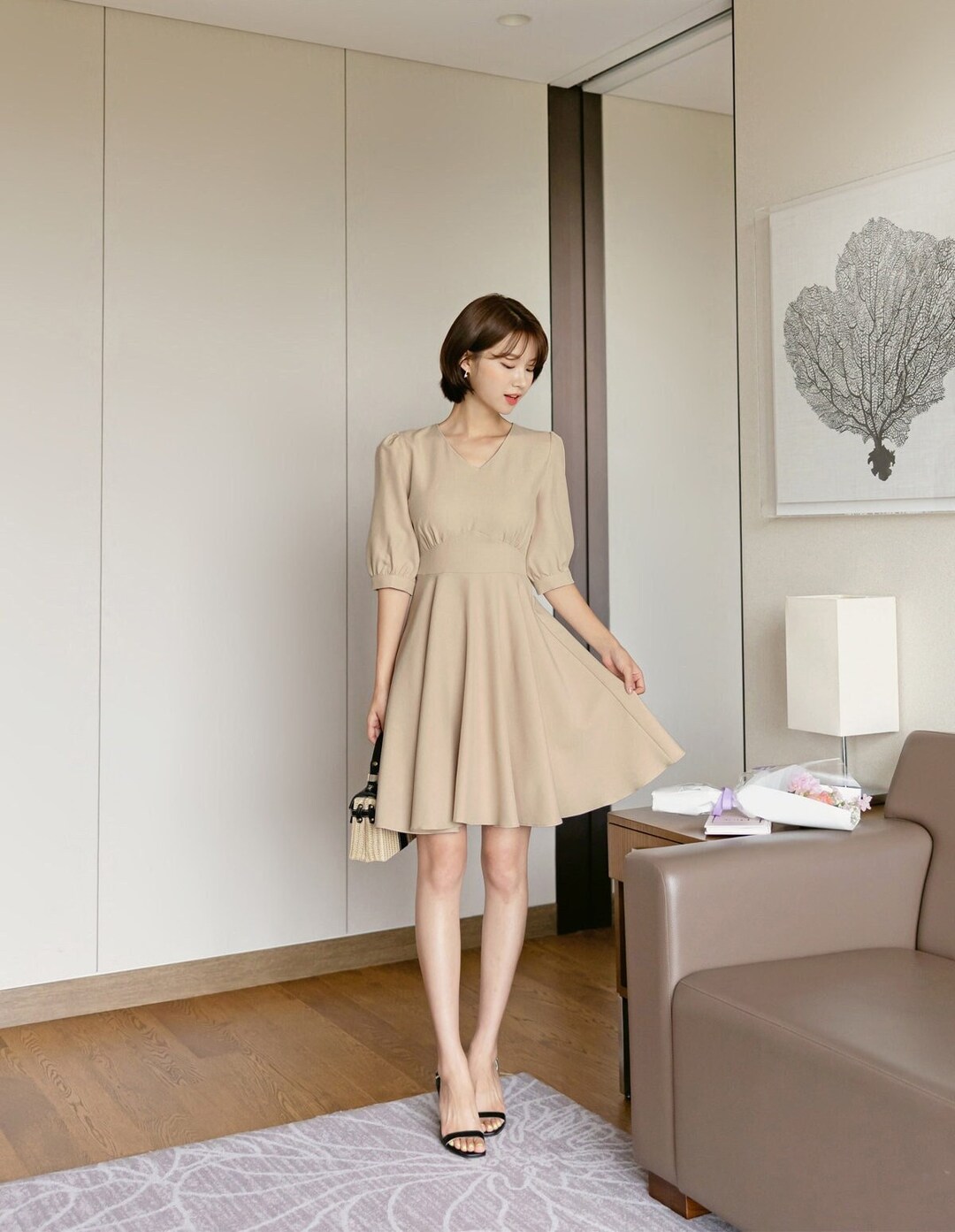 Elegant Formal Mini Dress Korean Style Summer Dress CLD0194 - Etsy