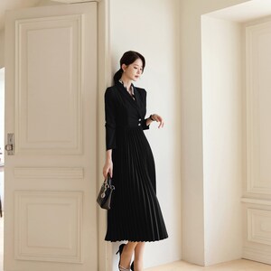 Elegant Classy Formal Party Pleated Dress Korean Style - Etsy