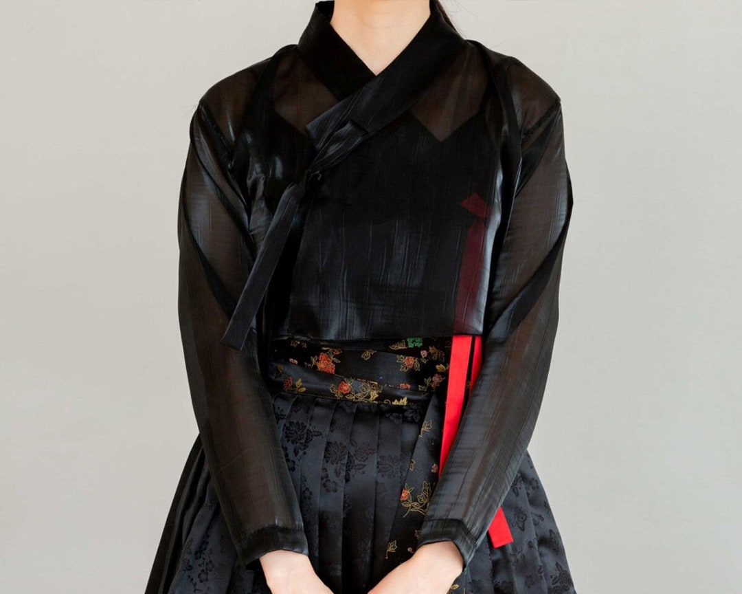 Handmade Modern Hanbok Classy Sheer Blouse Jeogori Shirt Etsy