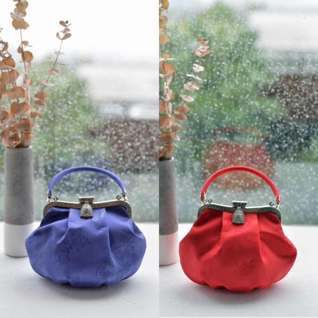 Half Moon Handbag for Hanbok Dress Hanbok Fabric Purse Bag for Woman ...