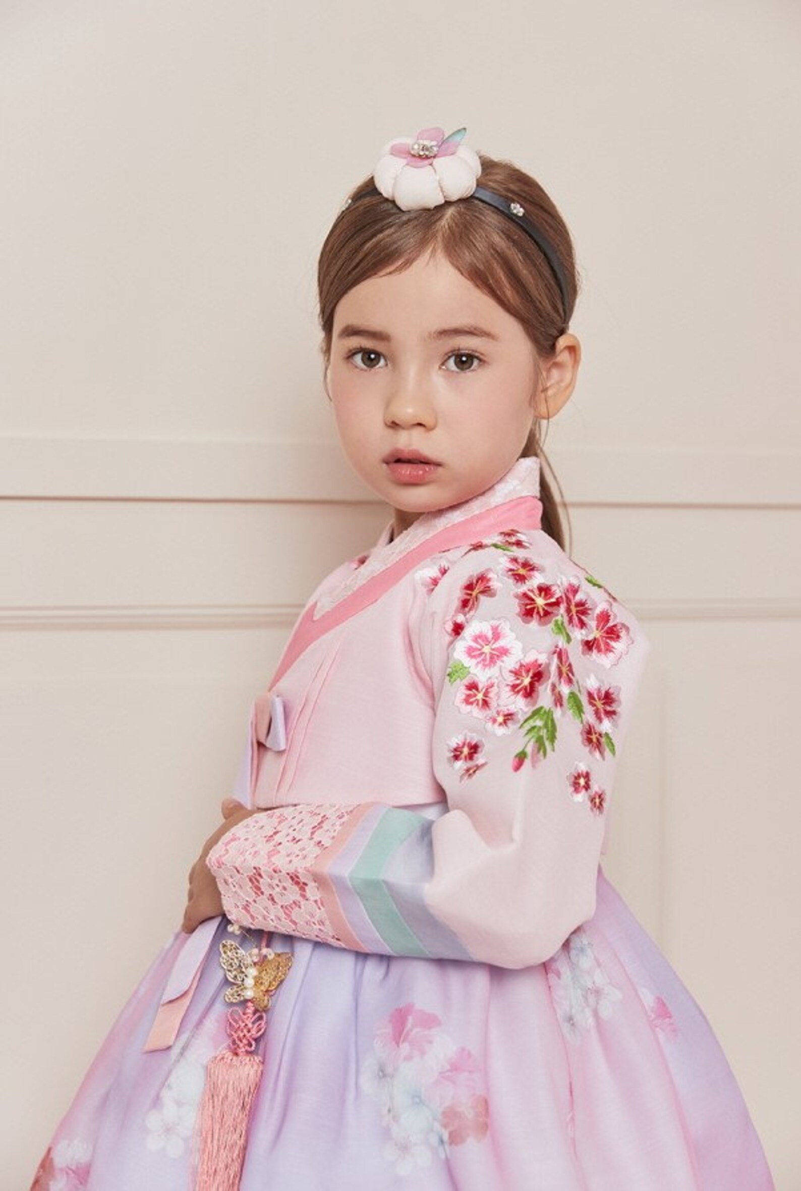 Rose of Sharon Girl's Hanbok for First Birthday Dohl | Etsy