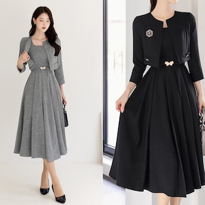 Elegant Formal Party Pleated Dress Korean Style Wedding Guest Dress CLD0851 - Etsy