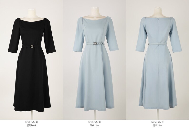 Elegant Formal Party Flare Dress Korean Style Wedding Guest - Etsy