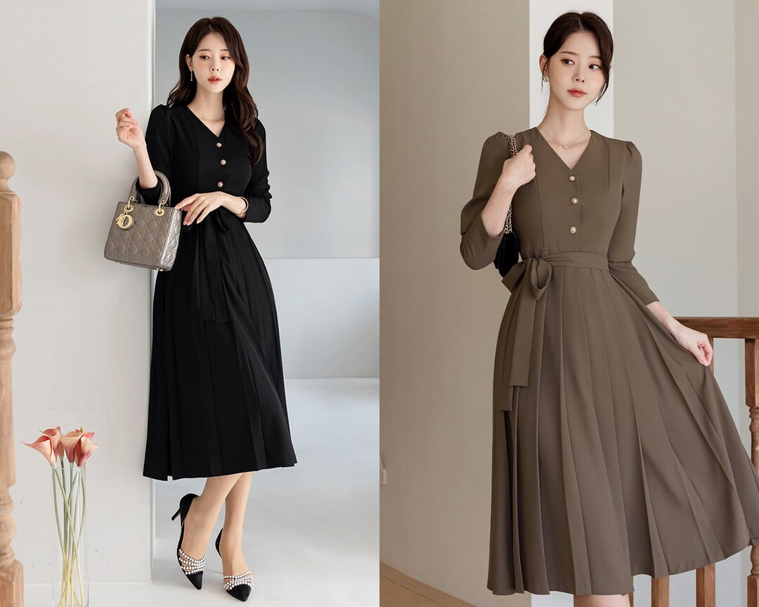 Elegant Formal Plus Size Dress Korean Style Wedding Guest - Etsy