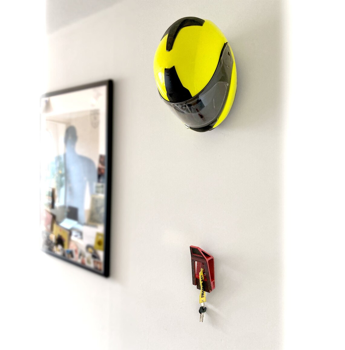 Helmet Mount With Key Hanger, Helmet Holder, Helmet Hanger, Motorcycle ...