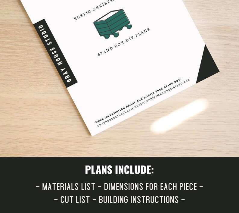 PLANS Christmas Tree Box Farmhouse Style Stand Woodworking Plans PDF - Etsy