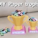 3D Trophy, Paper Trophy, DIY Trophy, Paper Craft, Printtable Pattern ...