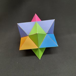 3D Paper Star Burr Puzzle, Paper Craft, Mathematics Activity, Mobile ...