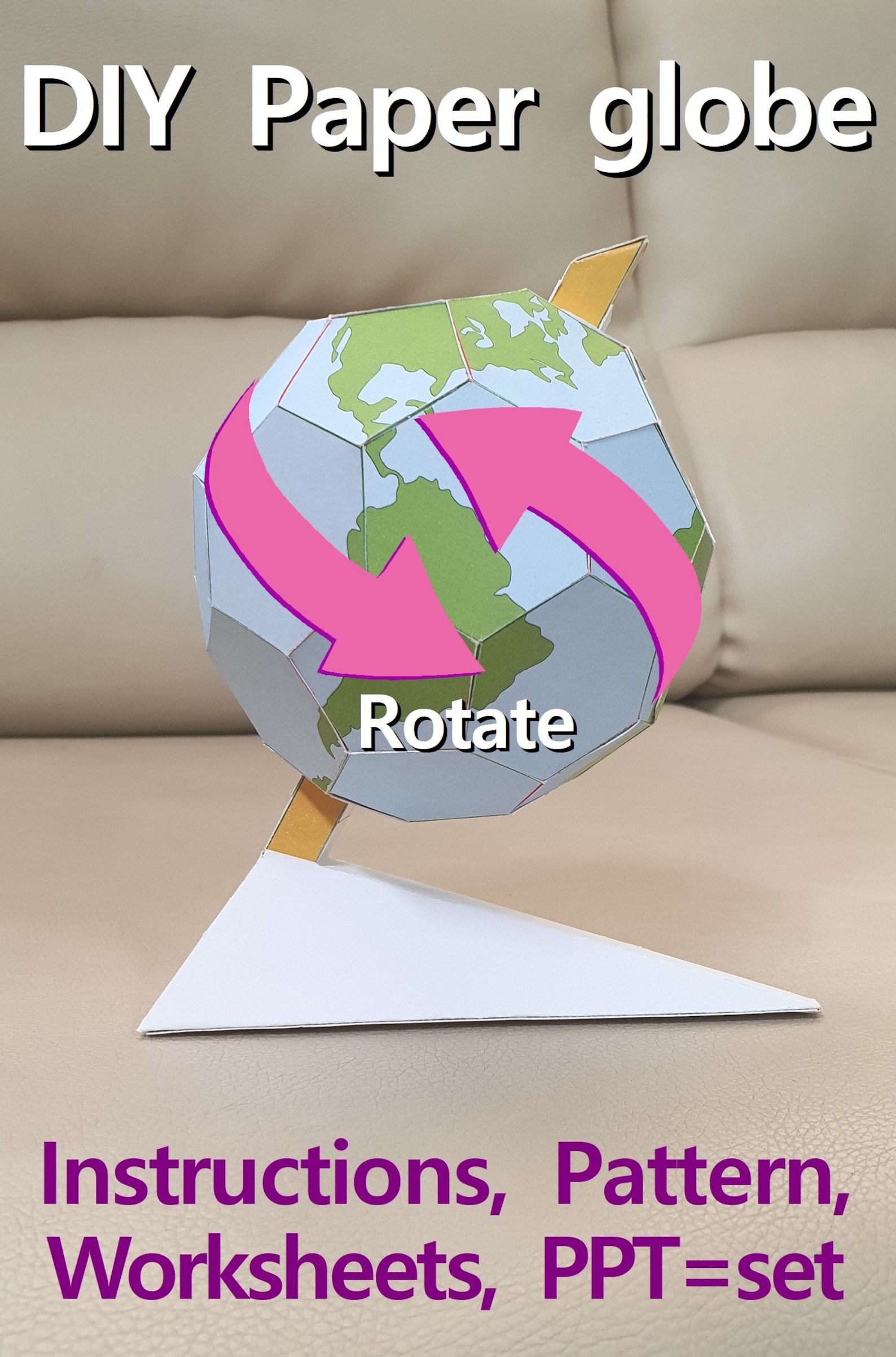 Paper Globe Gift Globe Toy Make Globe Papercraft DIY - Etsy