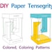 DIY 3D Papier Tensegrity Modelle, Tensional Integrity Struktur, Färbung ...