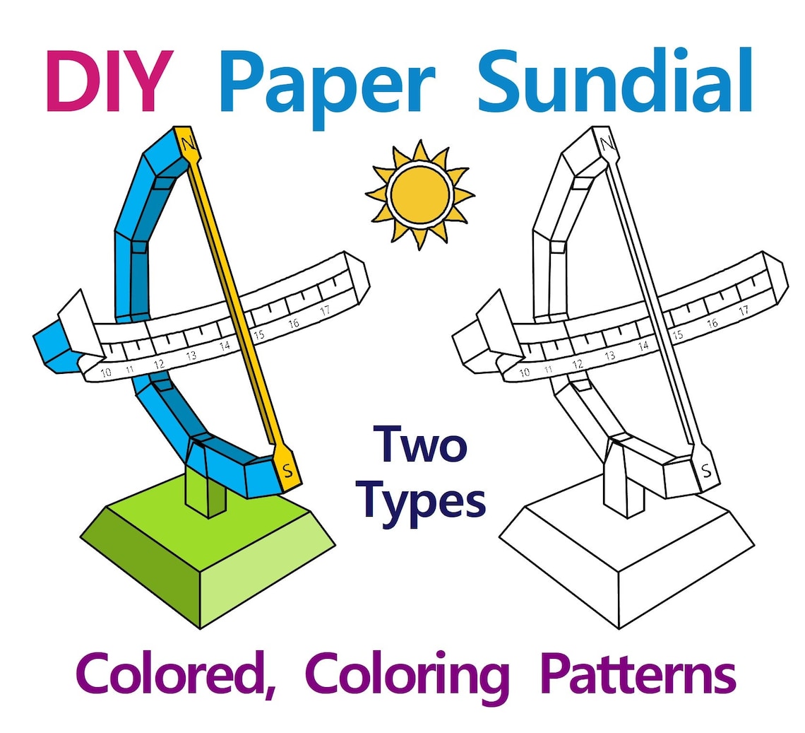 DIY Paper Sundial Equatorial Sundial Earth Rotation Earth - Etsy