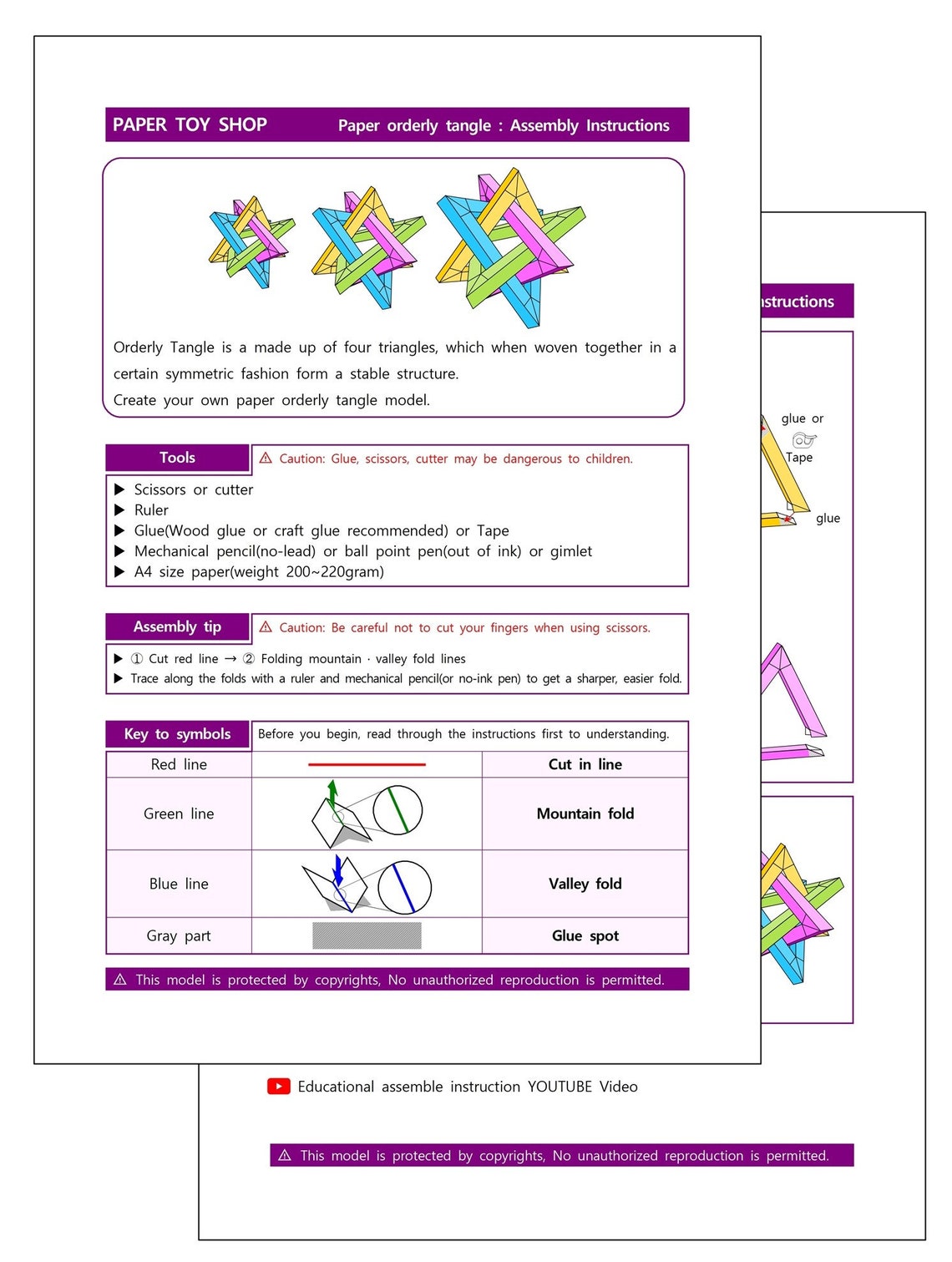 DIY 3D Orderly Tangle Triangle, Mathematics Activity, Geometry, Polygon ...