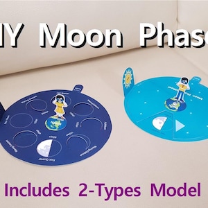 DIY Paper Moon Phases Wheel Template, Lunar Phases, Solar System, Lunar ...