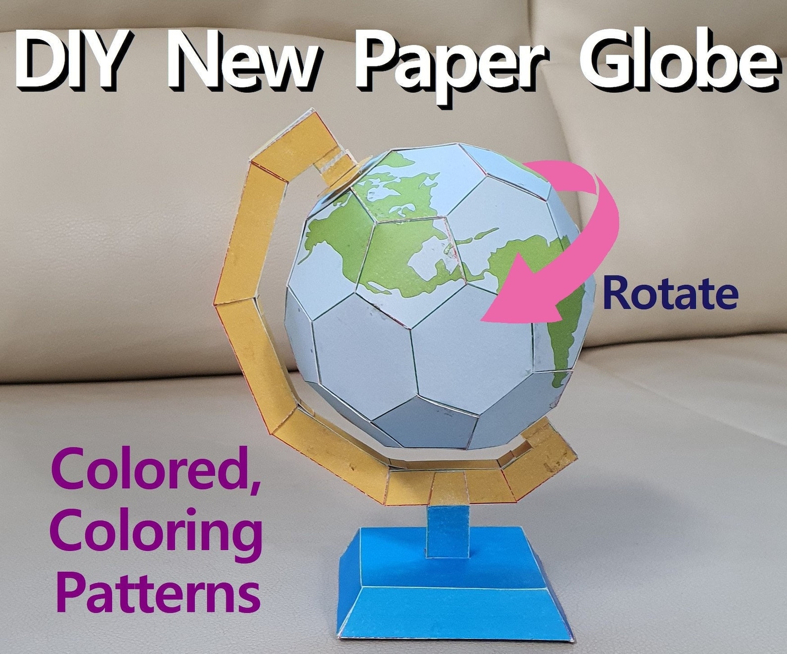 DIY New Paper Globe, Earth Globe, Earth Science Activity, Earth Model ...