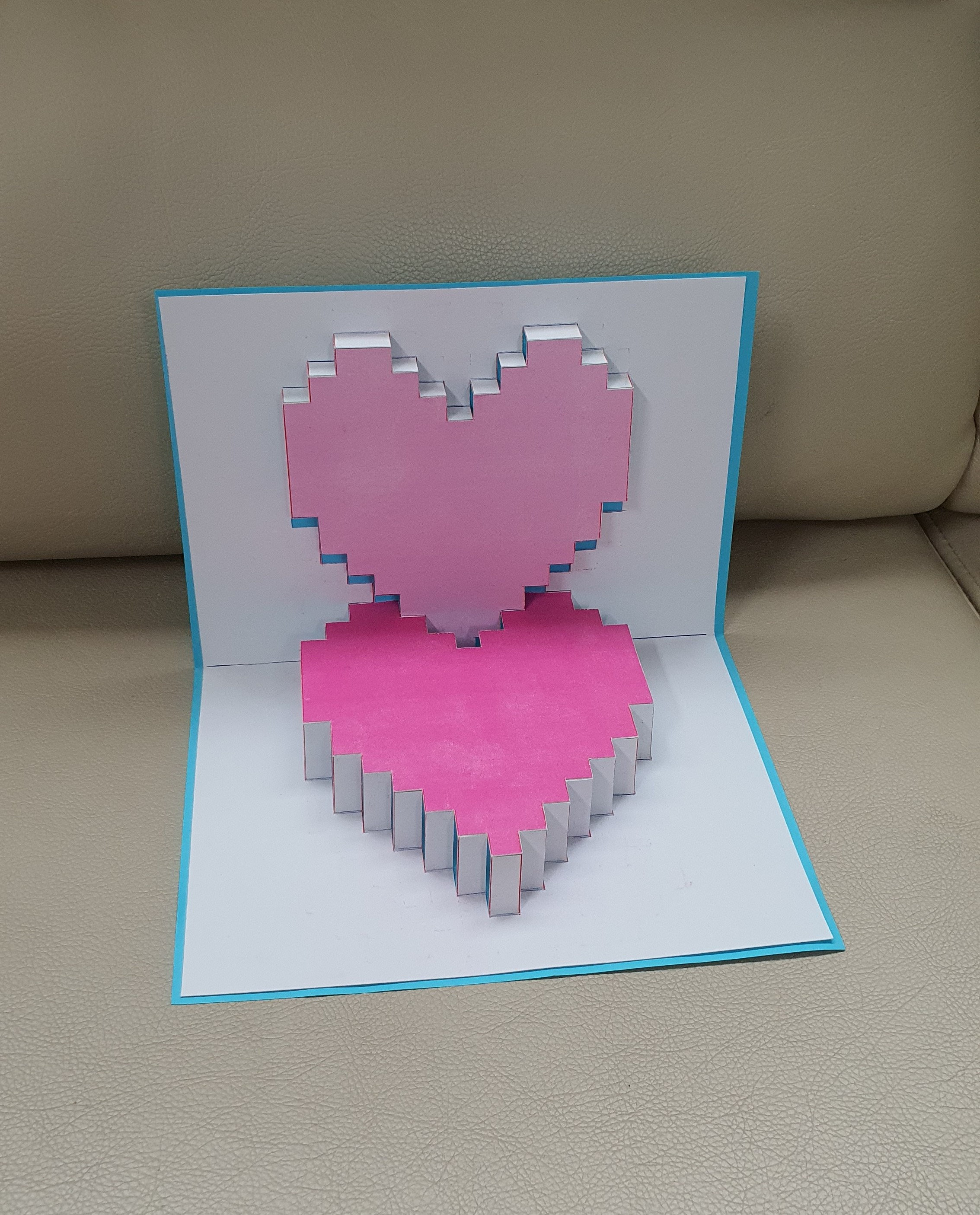 Heart Pop up Card, ×7 Prints, 15 Pages Pdf, DIY Pop up Card, 3D Pop up ...