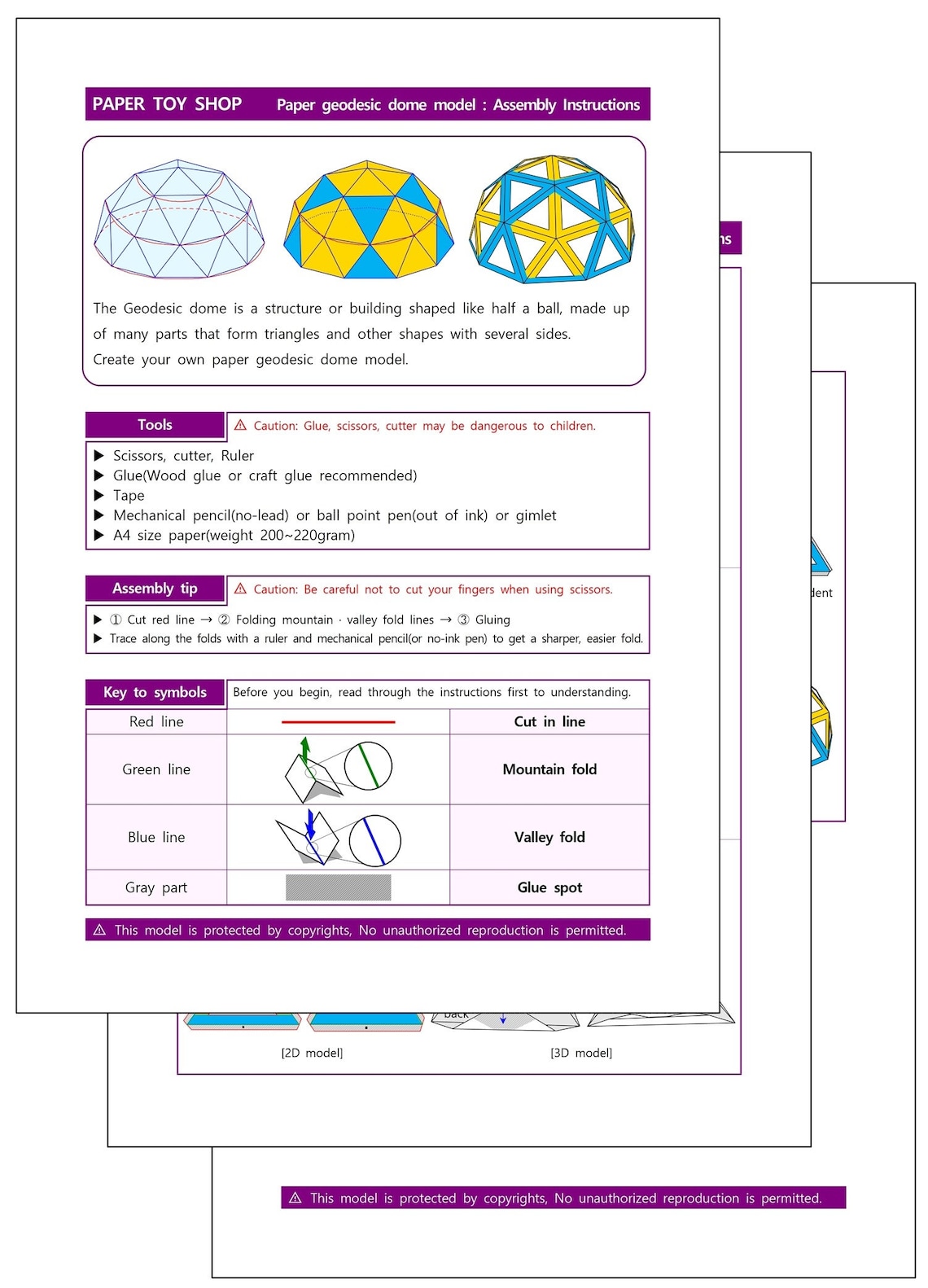 DIY 3D Paper Geodesic Dome, Mathematics Activity, Dome Model ...