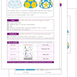 DIY 3D Paper Geodesic Dome, Mathematics Activity, Dome Model ...