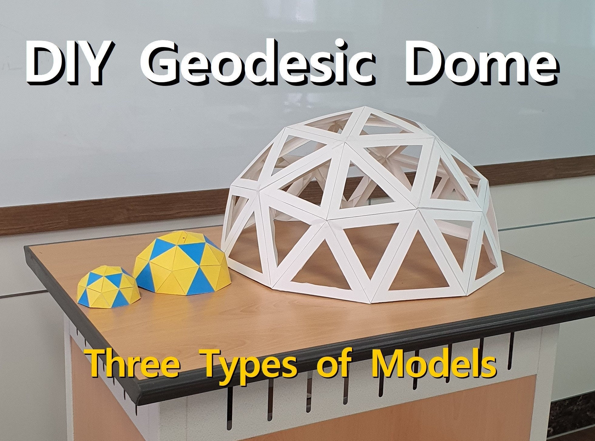 DIY 3D Paper Geodesic Dome, Mathematics Activity, Dome Model ...