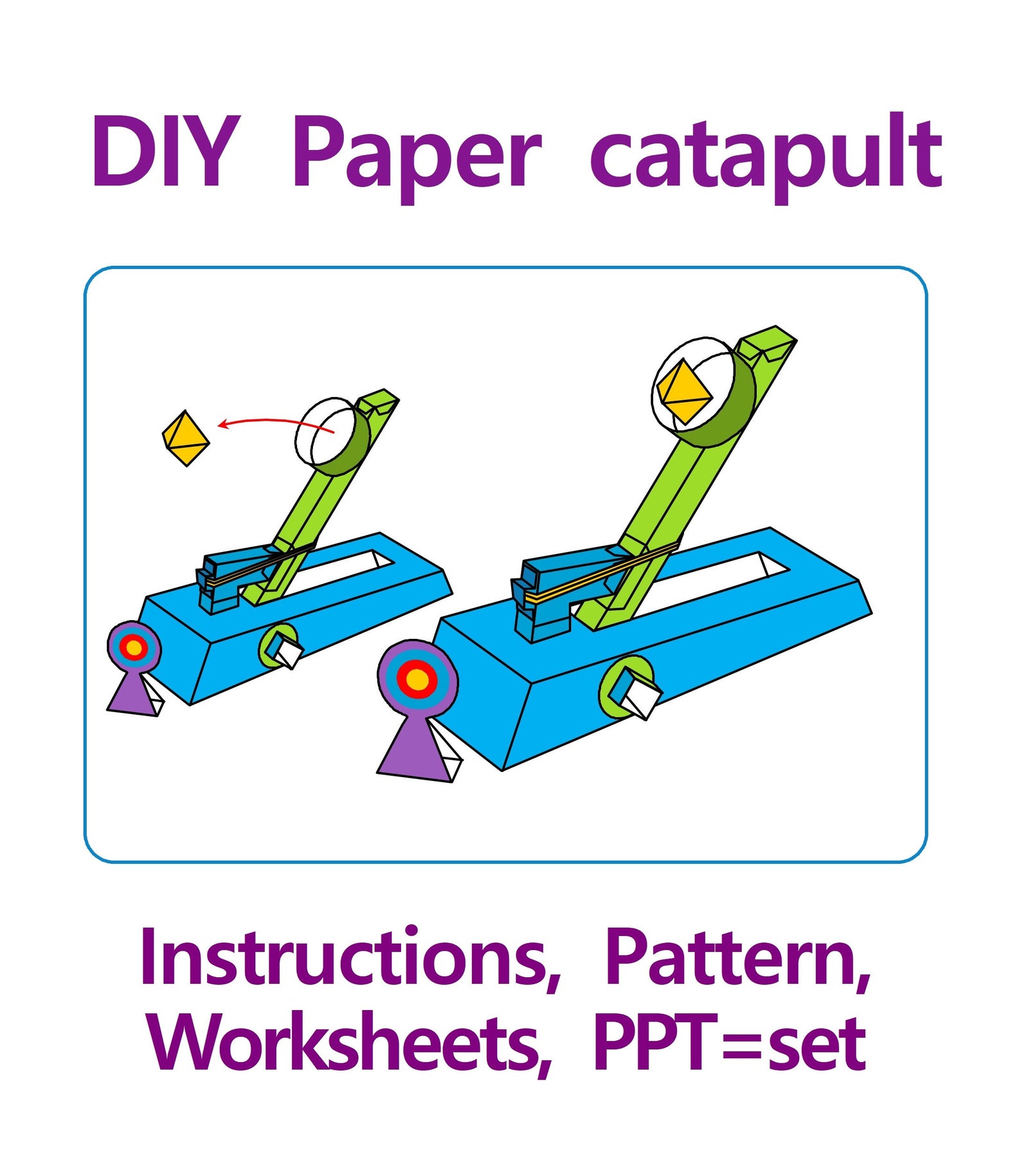 Catapult, Paper Catapult, Trebuchet, DIY Catapult, 3D Catapult, Siege ...