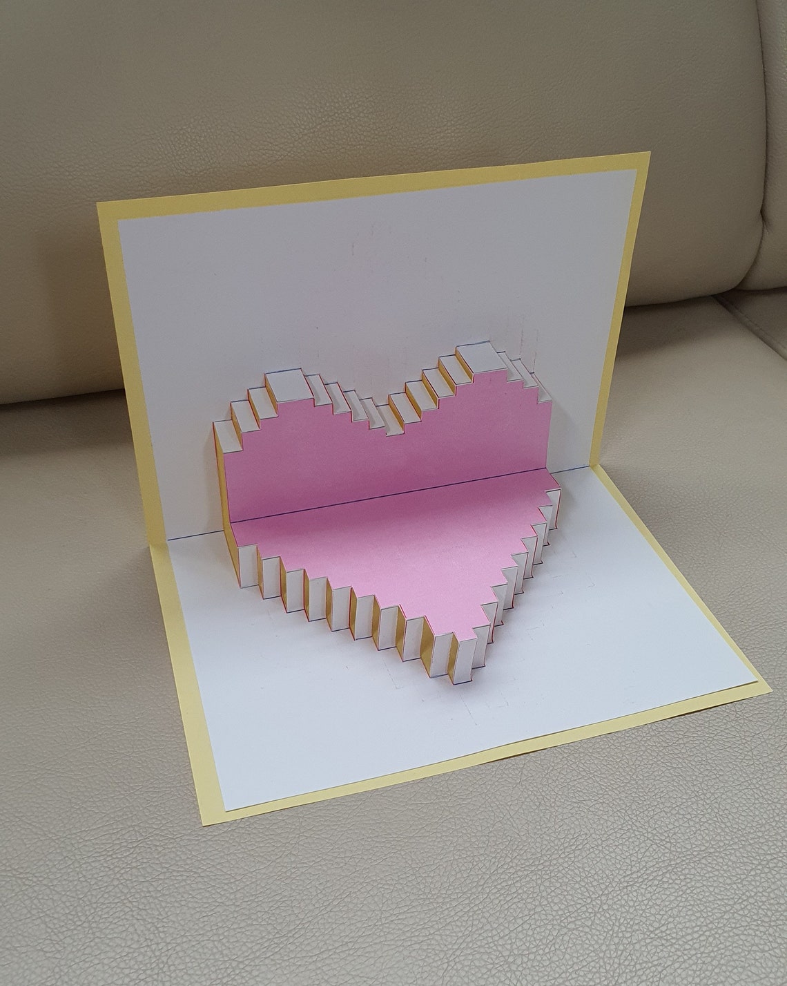 Heart Pop up Card, 7 Prints, 15 Pages Pdf, DIY Pop up Card, 3D Pop up ...