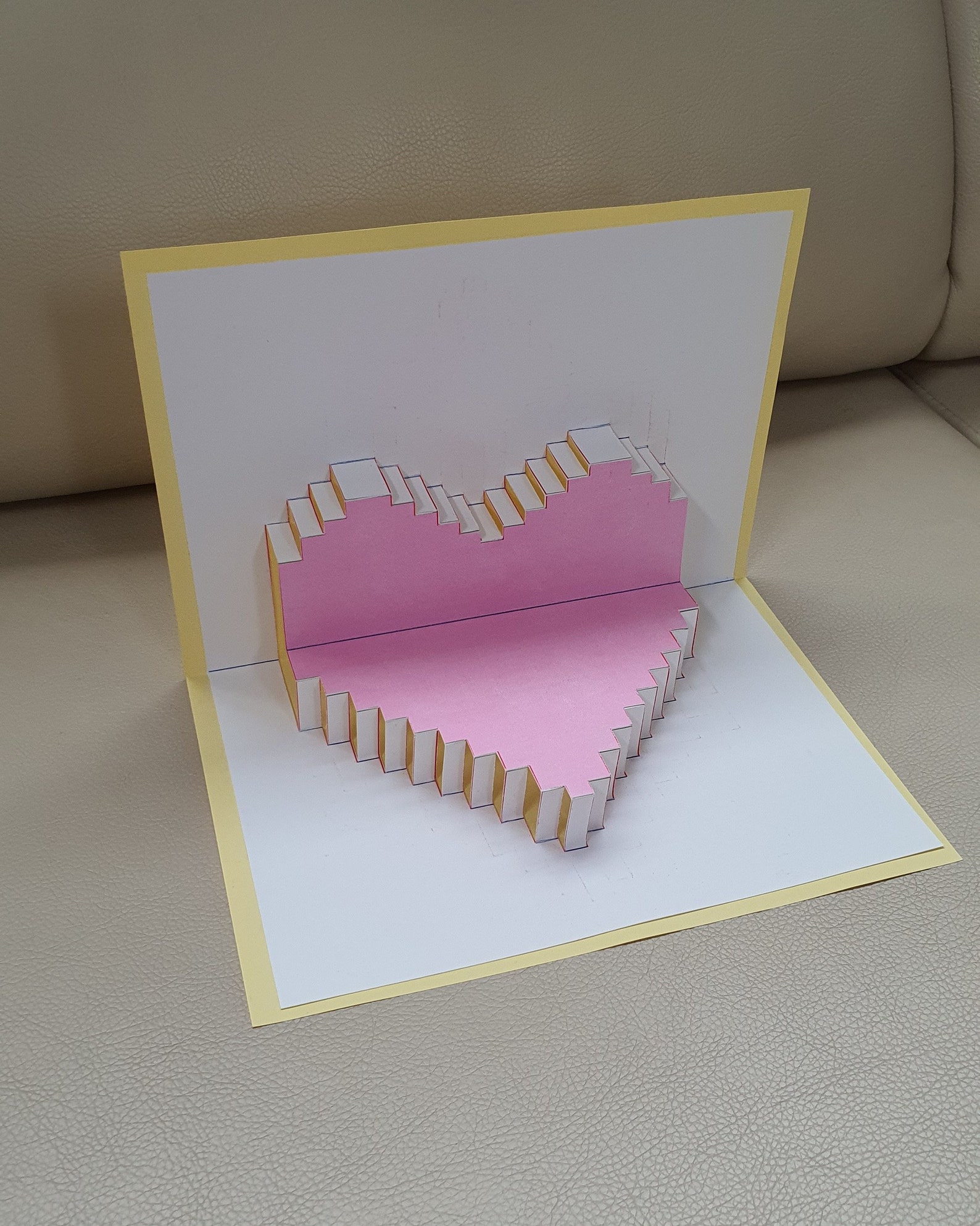 Heart Pop up Card, ×7 Prints, 15 Pages Pdf, DIY Pop up Card, 3D Pop up ...