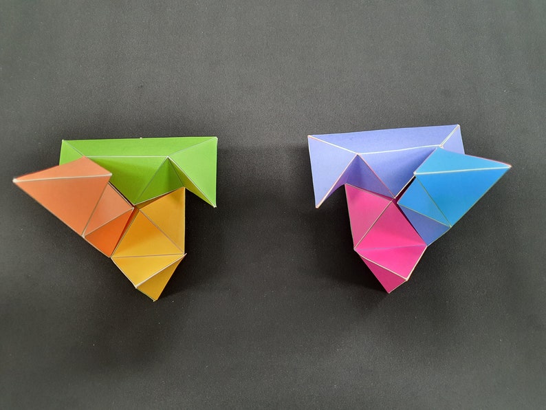 3D Paper Star Burr Puzzle Paper Craft Mobile Printable | Etsy